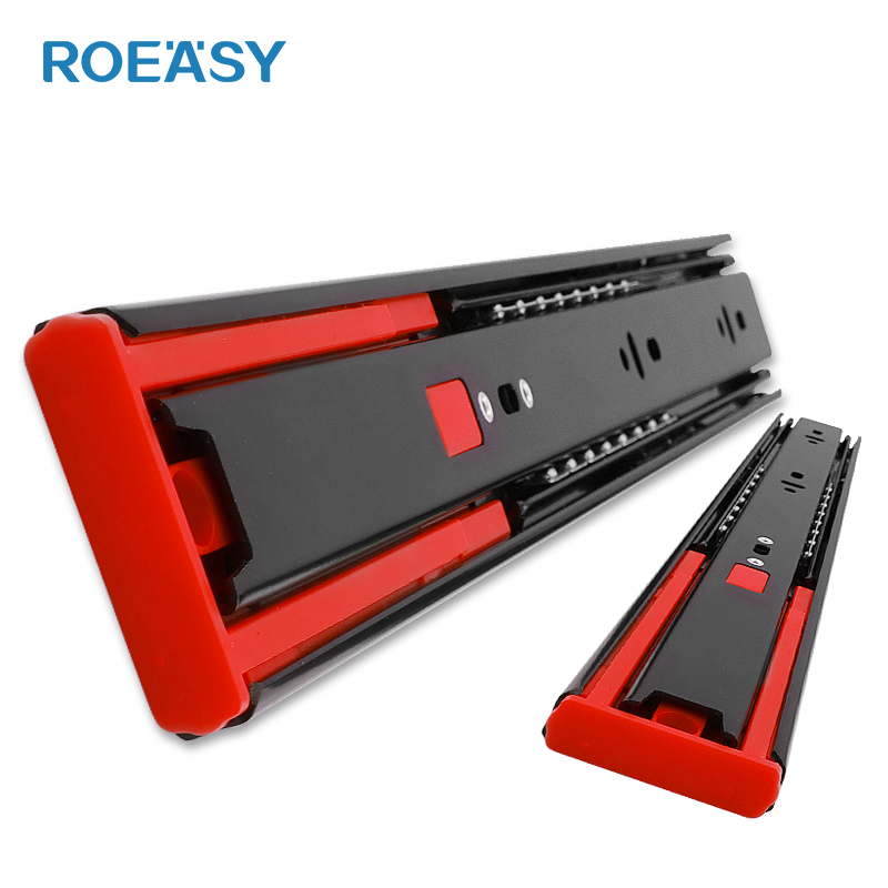 ROEASY drawer sliders Width 3 Fold Track Full Extension Ball Bearing ...
