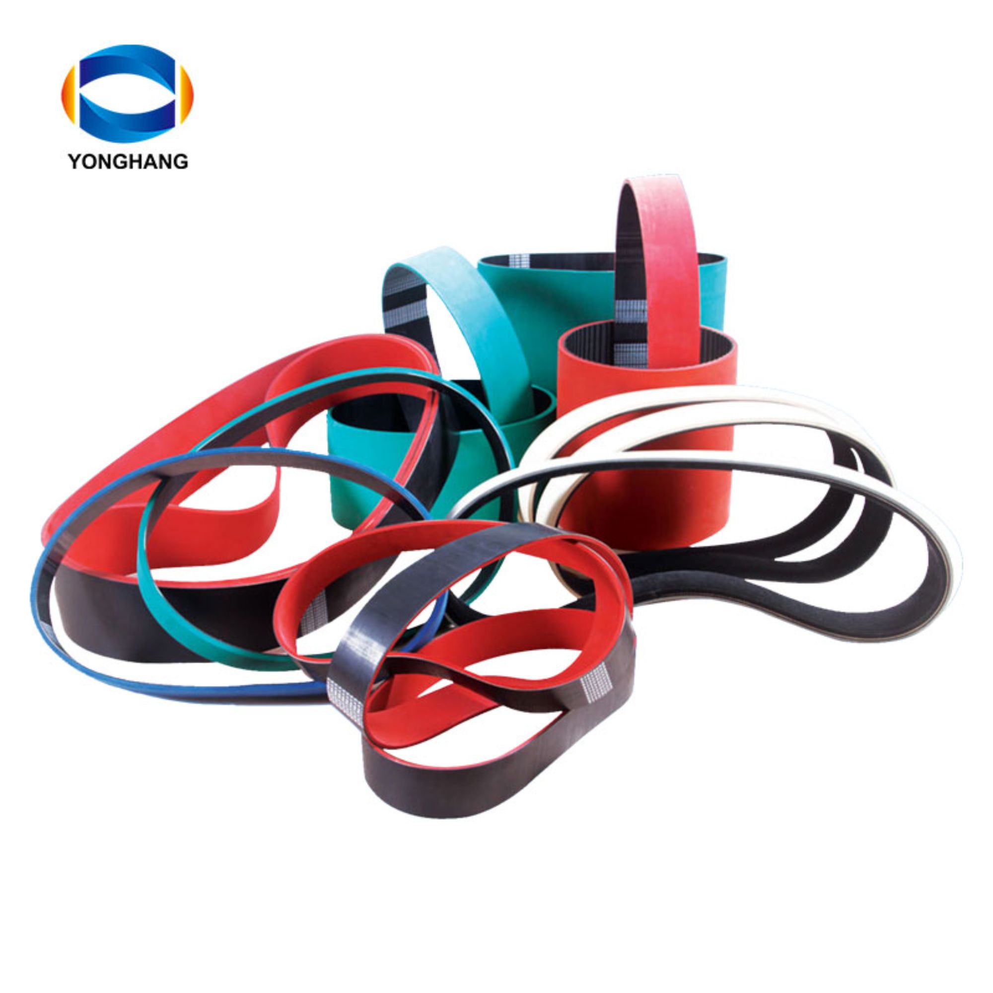 Transmission seamless folder feeder belts coated rubber flat belt ...