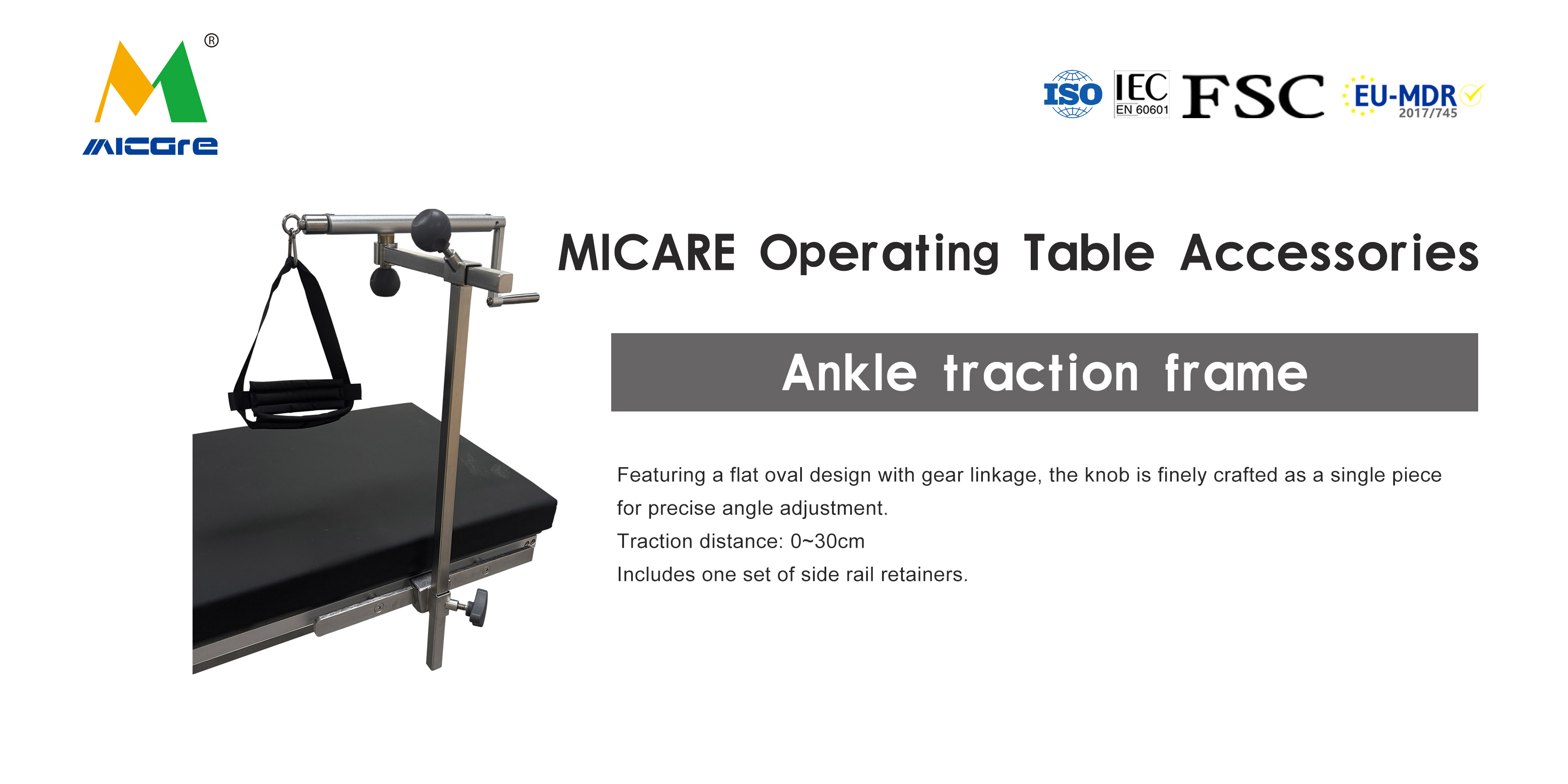 Zubehör für medizinische und chirurgische Tische, Traktionsrahmen für ...