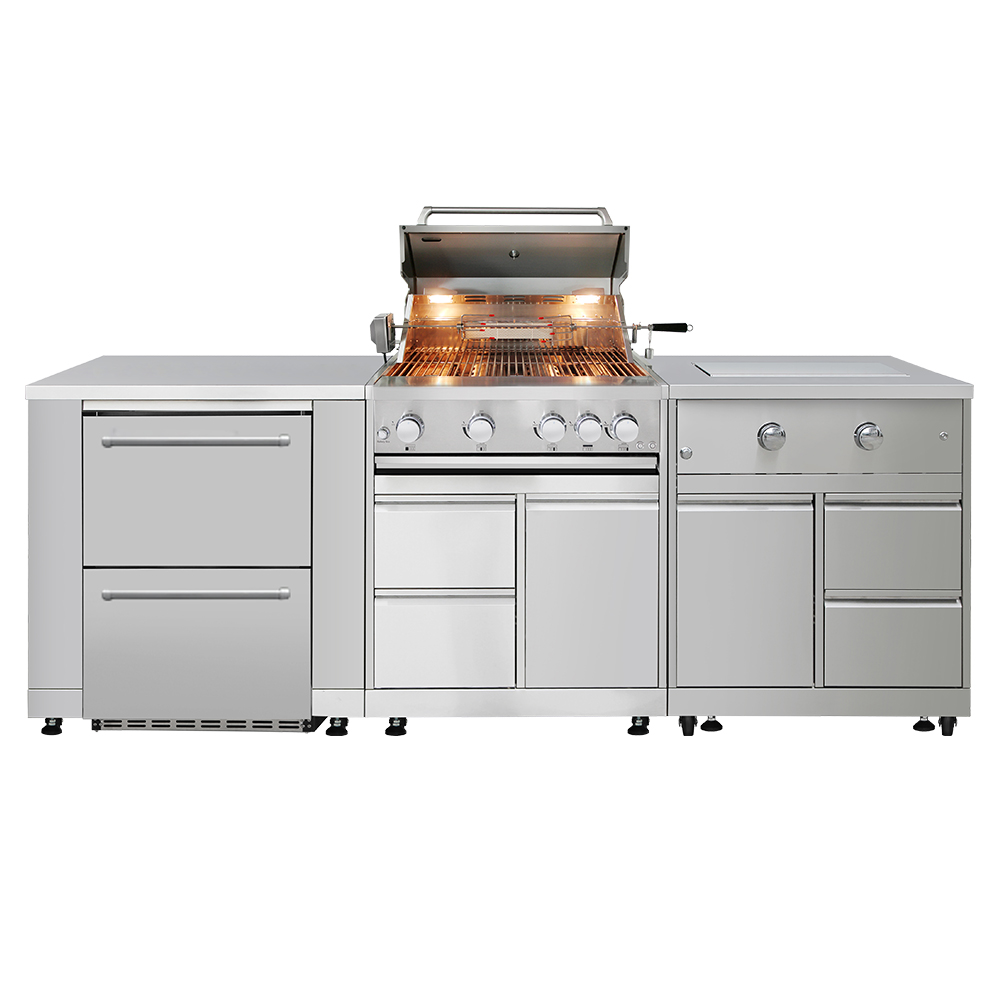 MKO4304 Outdoor kitchen 4 piece BBQ Grill & Appliance Cabinet & Side ...