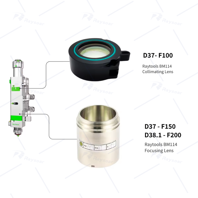 Laser Focusing Lens and Collimating Lens Assembly for Raytools BM114